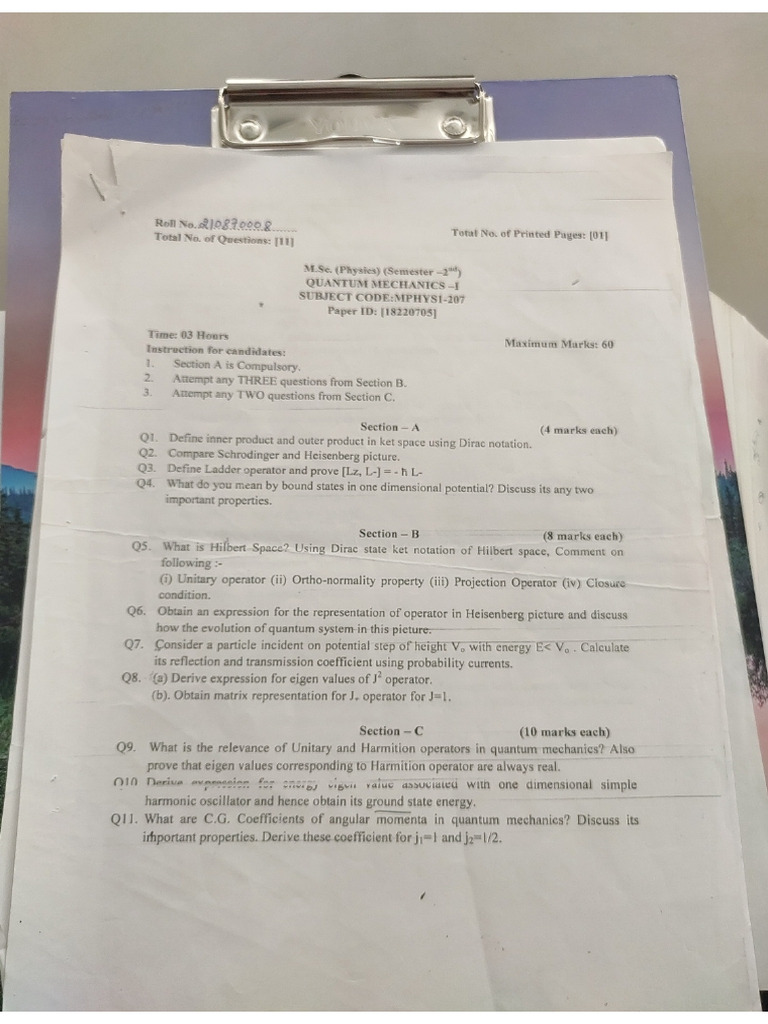 Quantam Mechanic Papers | PDF