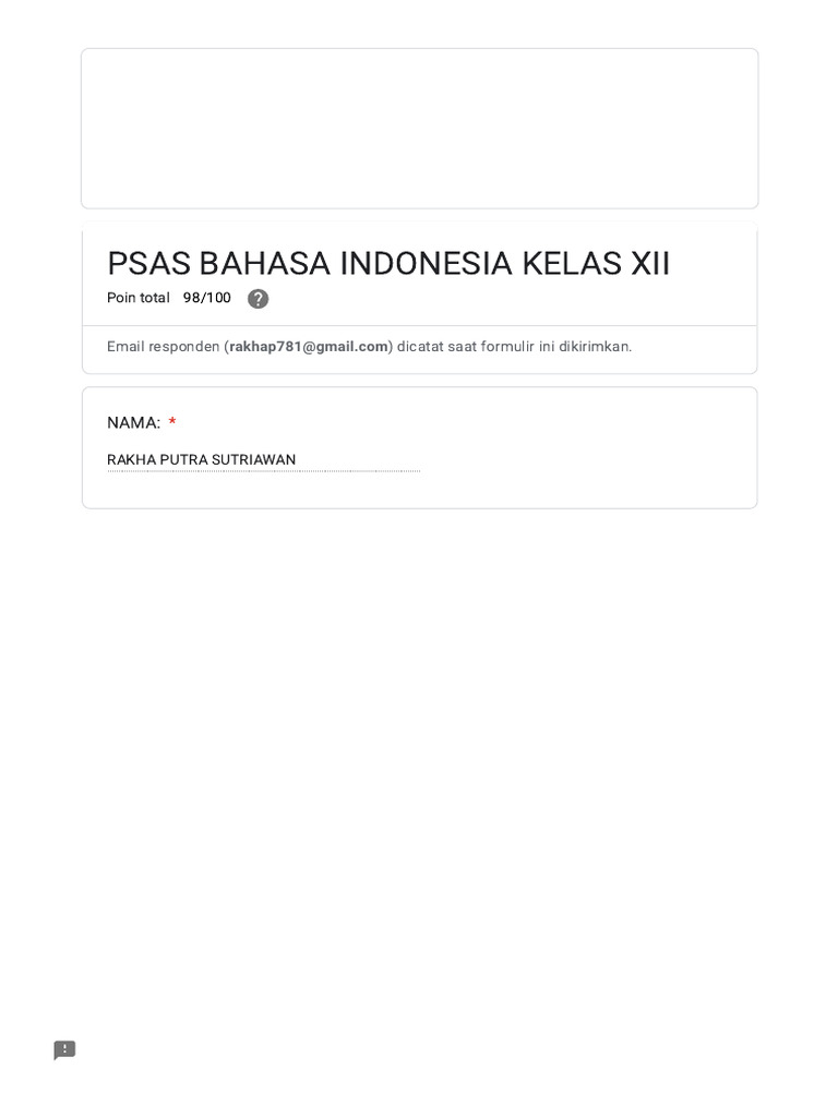 Psas Bahasa Indonesia Kelas Xii | PDF