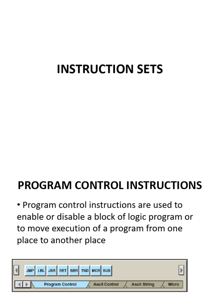 PLC INSTRUCTION SET | PDF