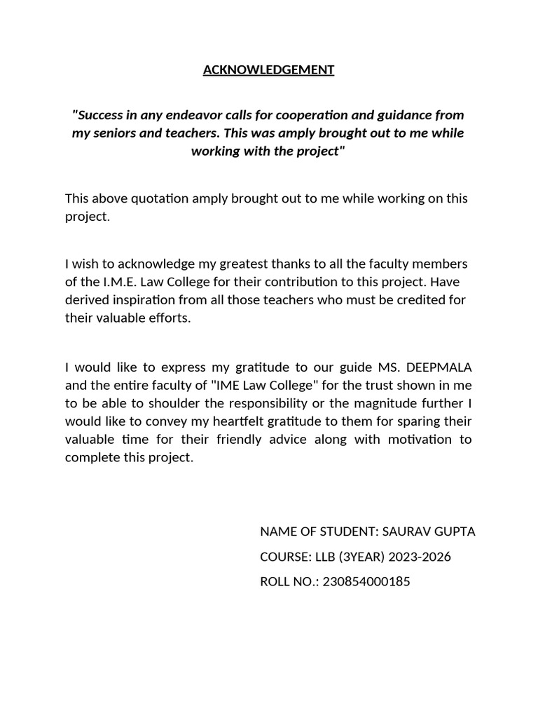 Professional Ethics File Acknowledgement | PDF