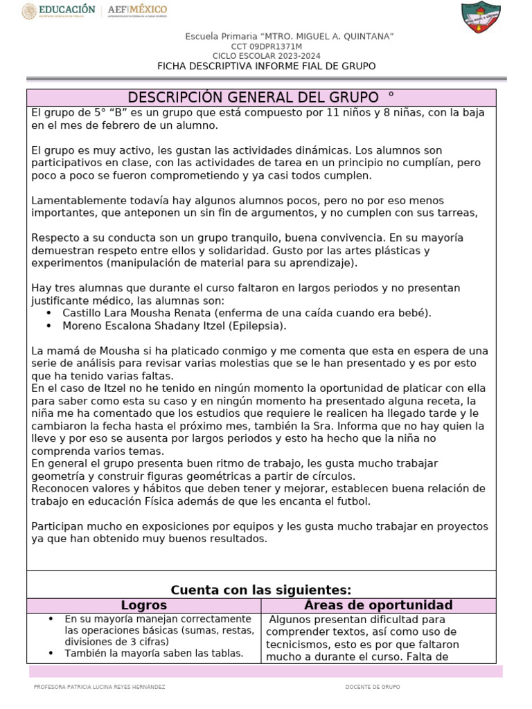 Ficha Final. Grupal 23-24 | PDF