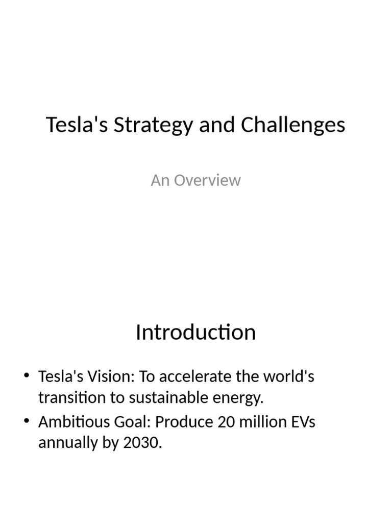 Tesla Strategy and Challenges | PDF