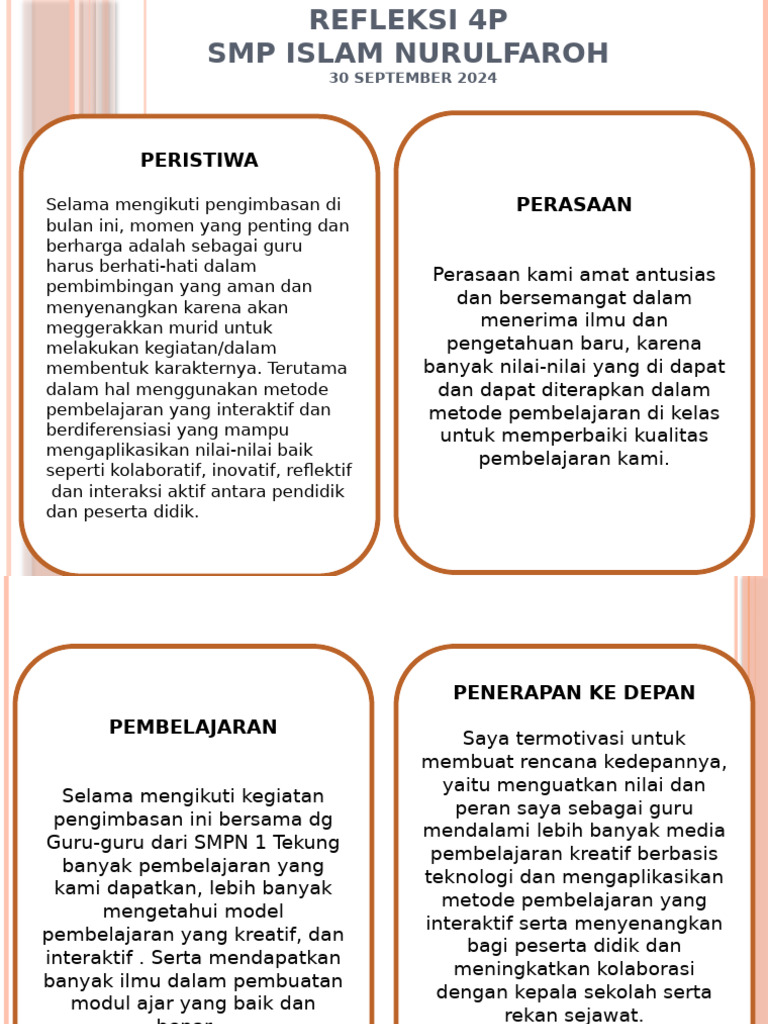 Refleksi 4P | PDF