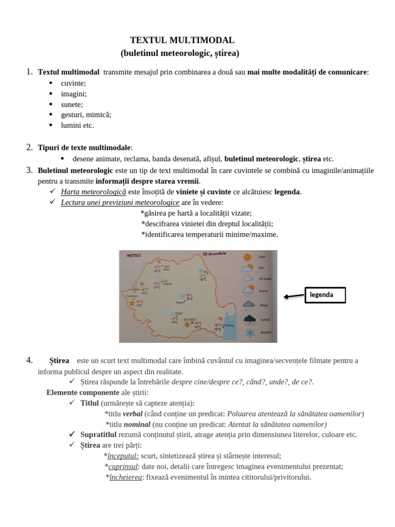 TEXTUL MULTIMODAL Schema VI | PDF