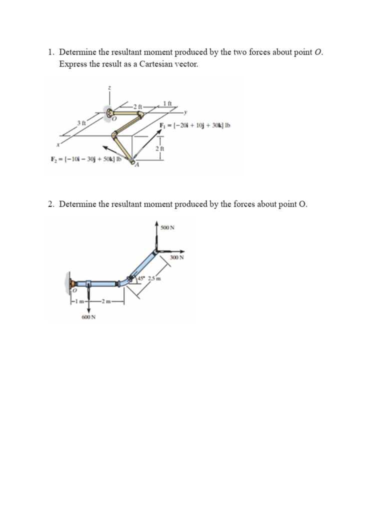 Exercise Problem-2 - Force System Resultant | PDF