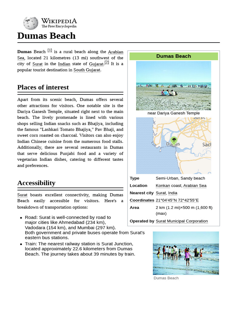 Dumas Beach | PDF