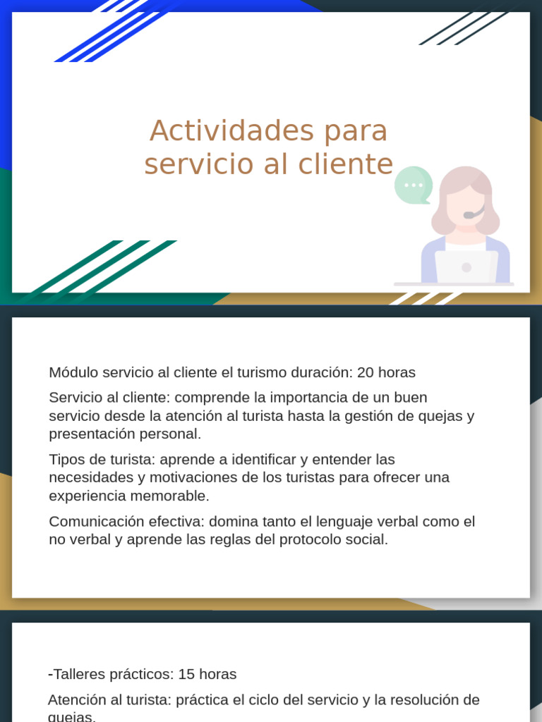 Curso de Servicio al Cliente en Turismo | PDF | Comunicación | Simulación