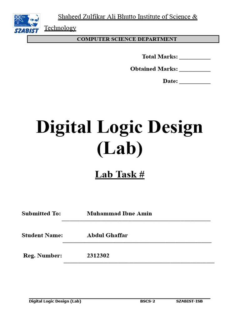 Digital Logic Design (Lab) | PDF