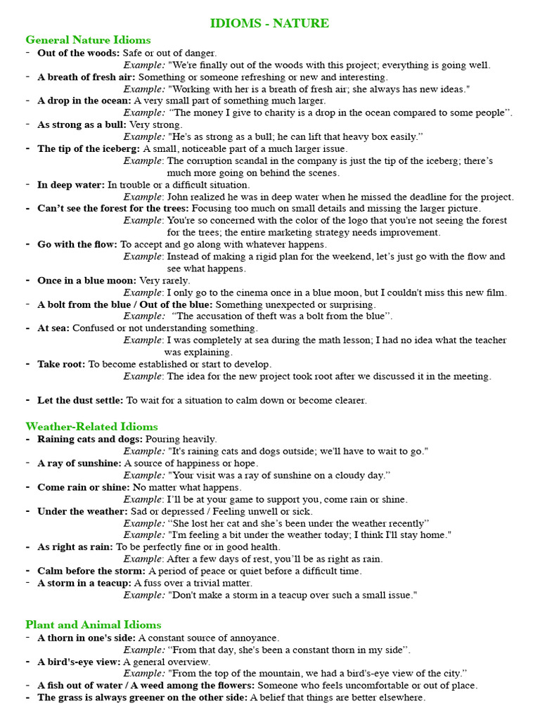 IDIOMS_NATURE | PDF