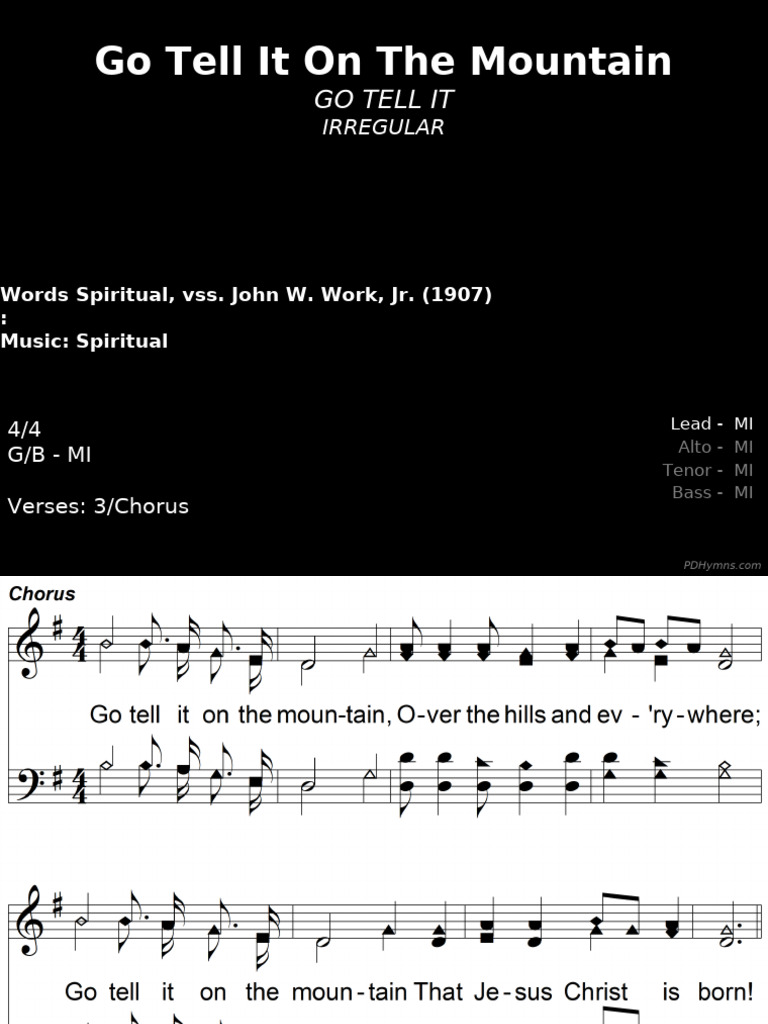 Go Tell It On The Mountain | PDF