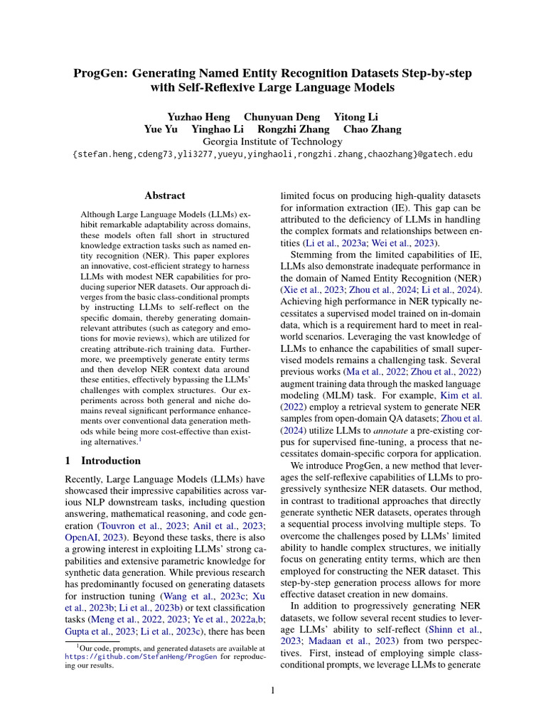 Proggen: Generating Named Entity Recognition Datasets Step-By-Step With ...