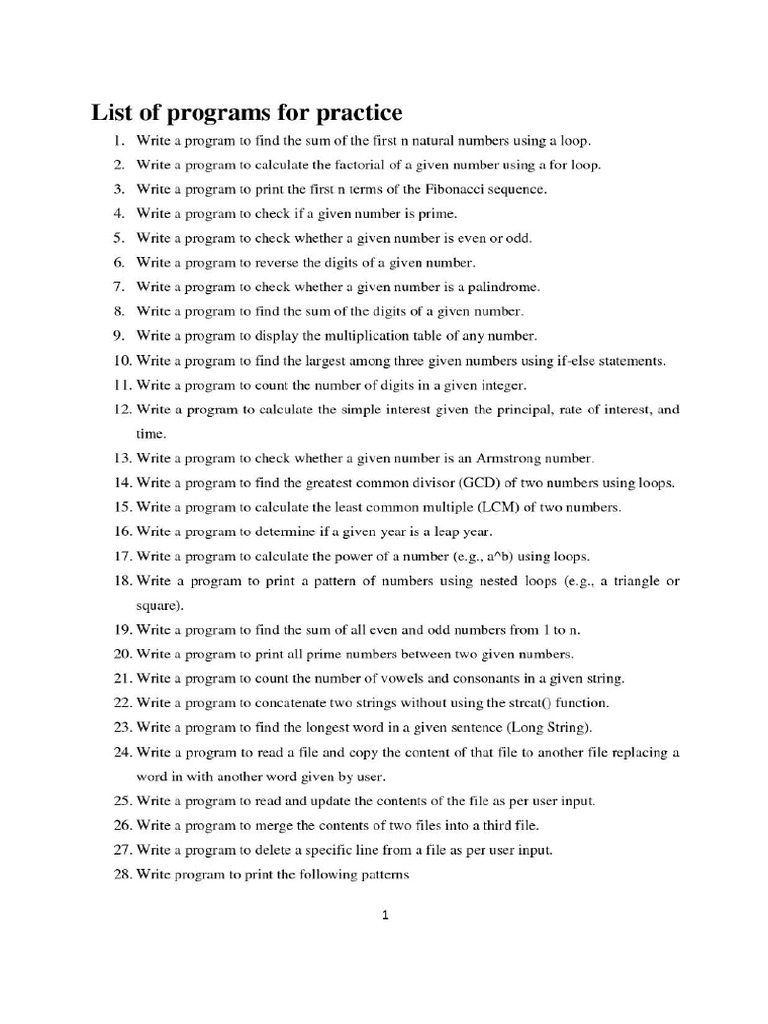 List of Programs For Practice - AIML | PDF