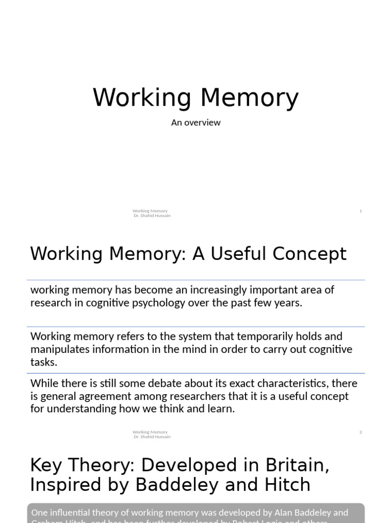 5.3 Working Memory | PDF