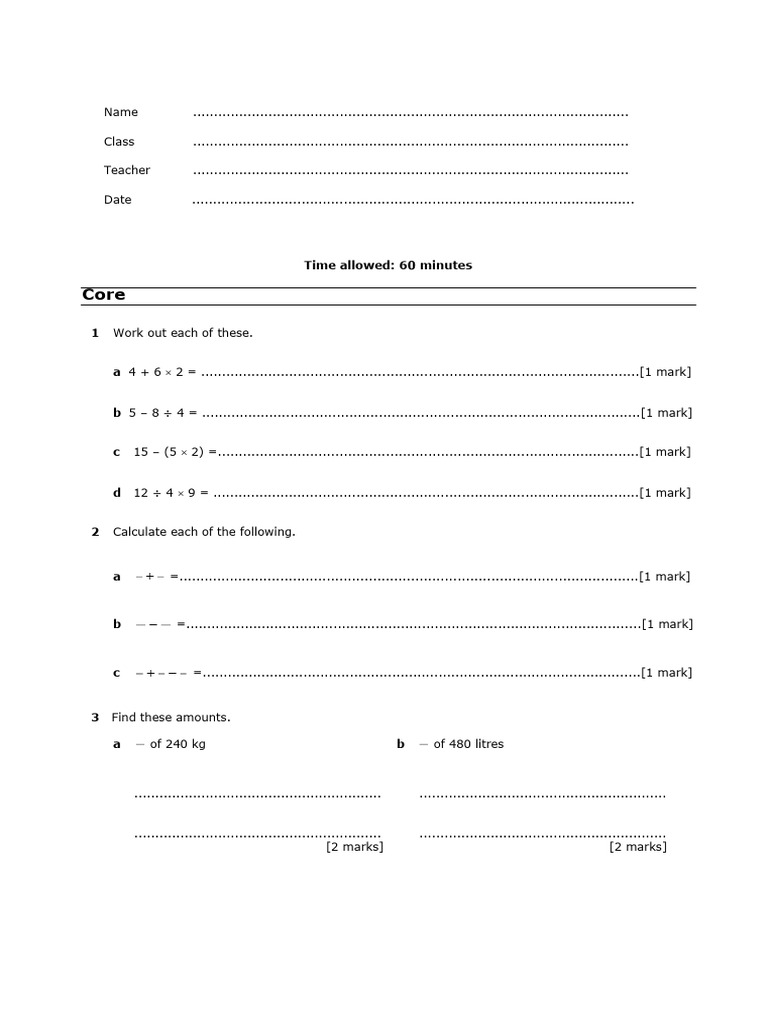 Chapter 3 Test | PDF