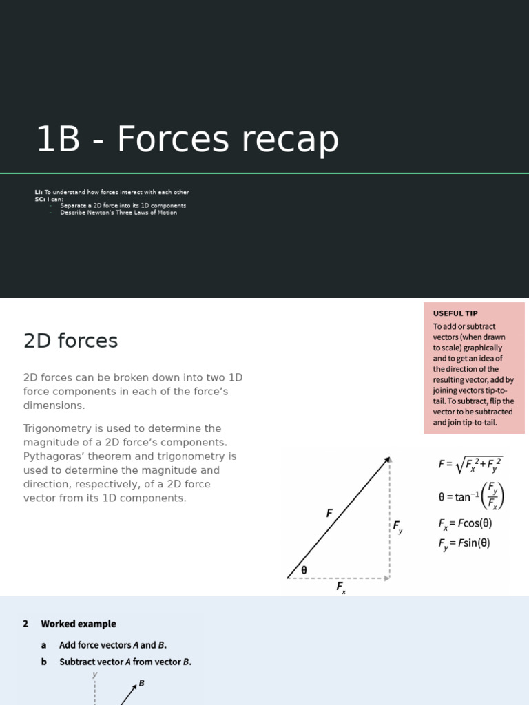 1B - Forces Recap | PDF