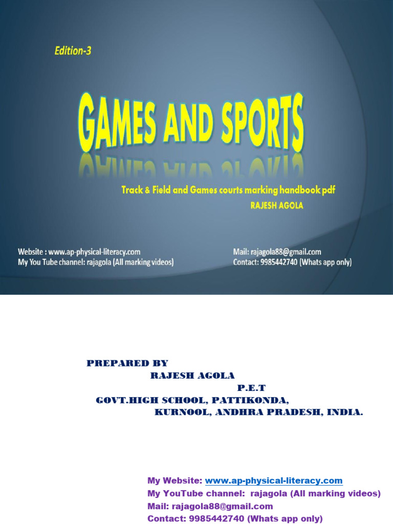 Games & Sports Book | PDF | Track And Field | Athletic Sports