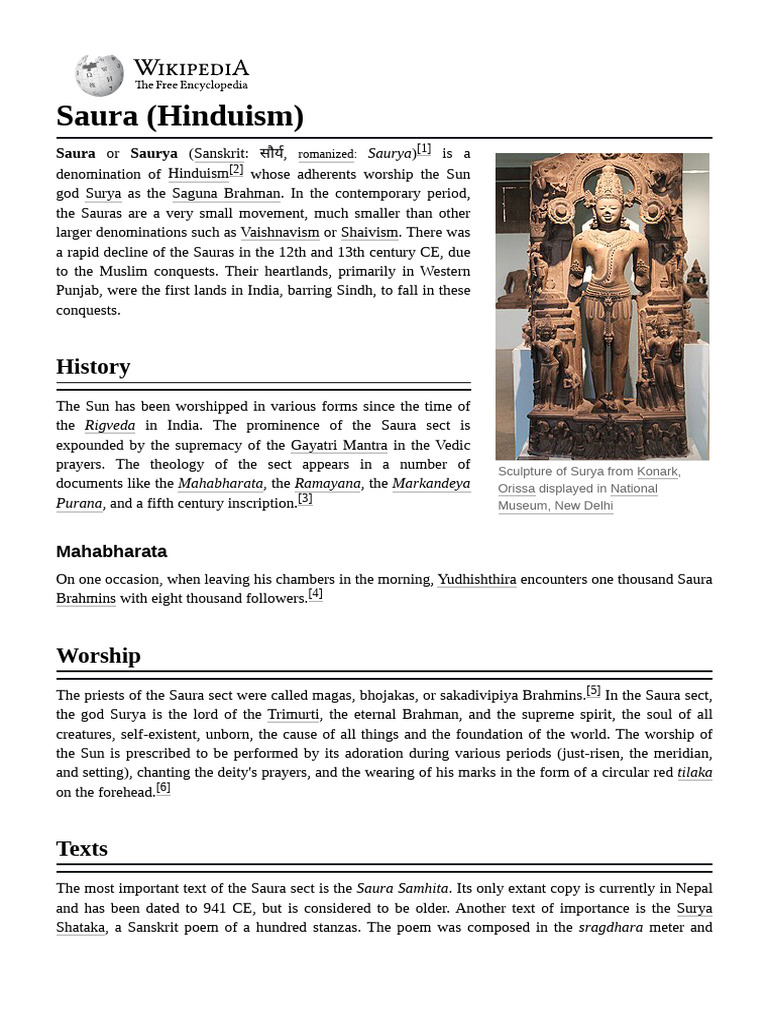 Saura (Hinduism) | PDF