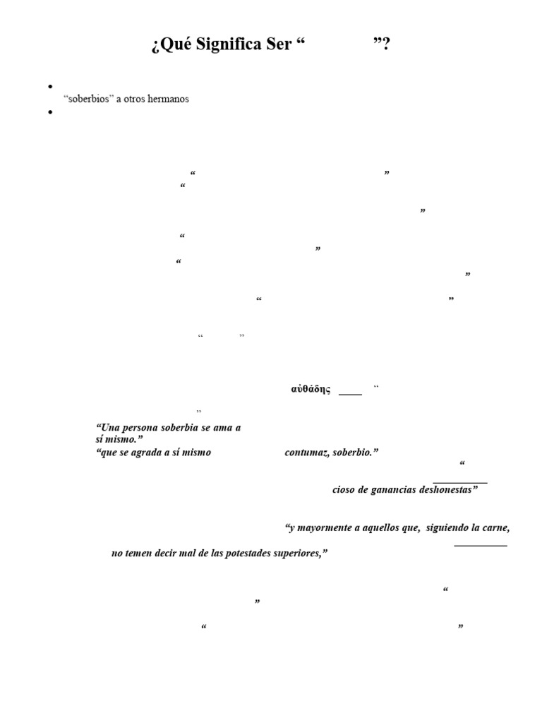 ¿Qué Significa Ser Soberbio-1 | PDF
