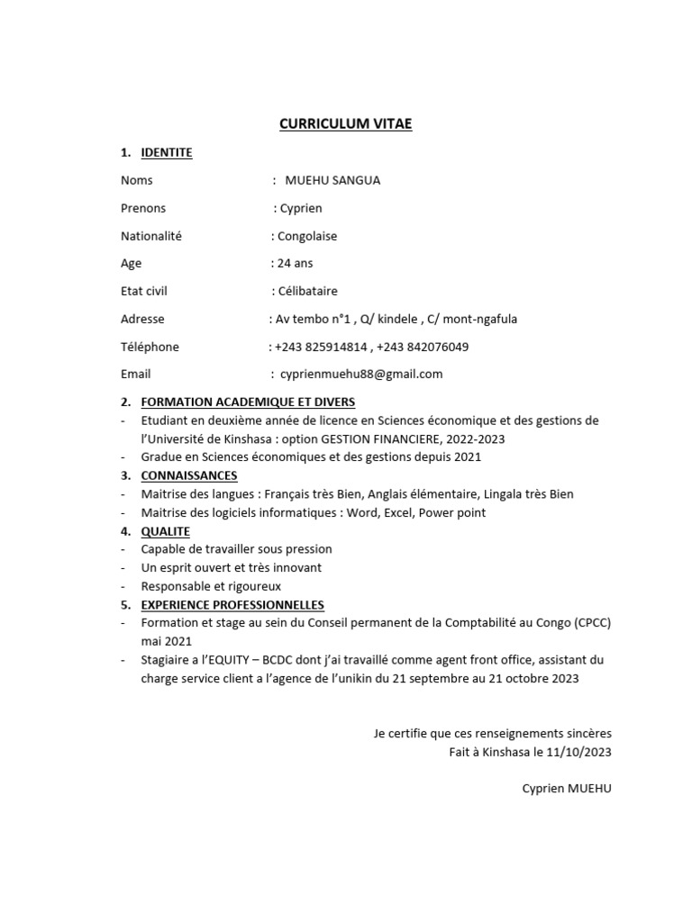 Curriculum Vitae | PDF