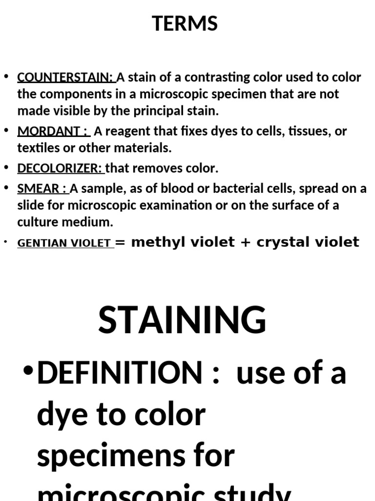 Staining Techniques | PDF