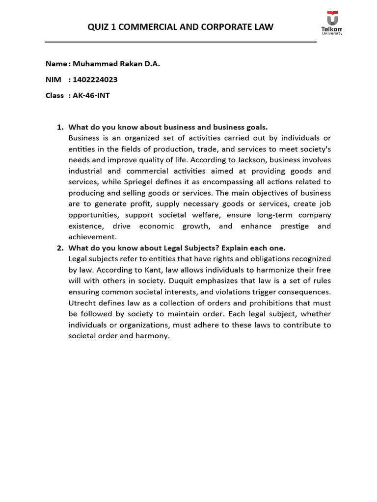 Quiz 1 - Muhammad Rakan - 1402224203 | PDF