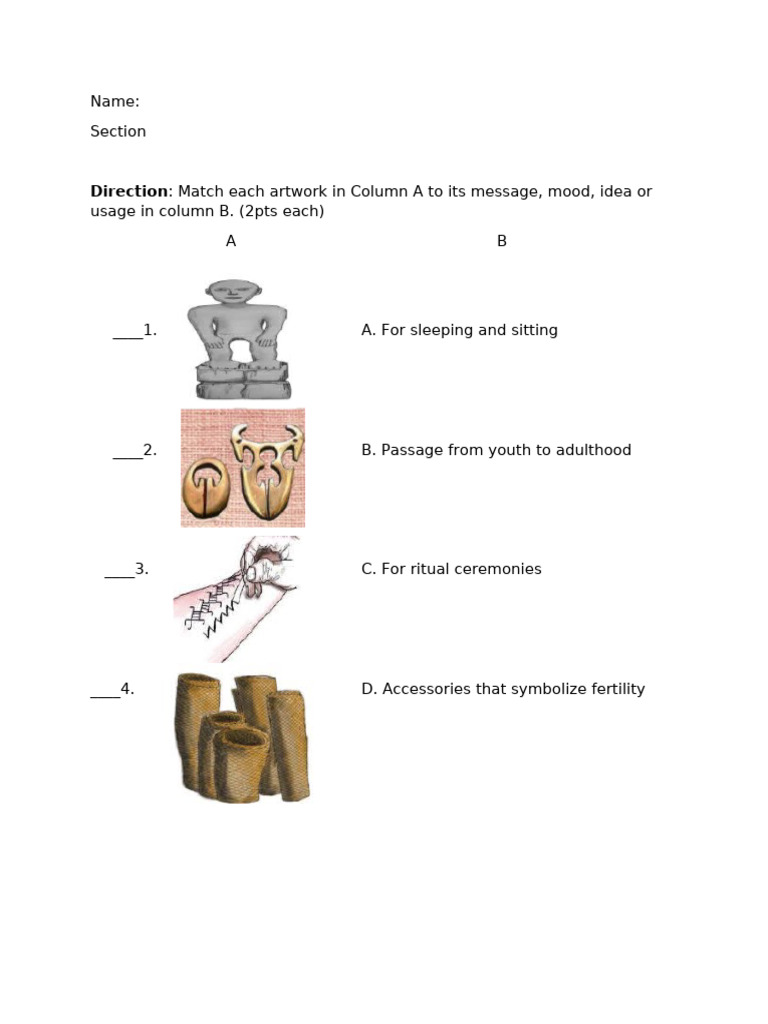 Grade 4 Arts and Crafts Exam Guide | PDF