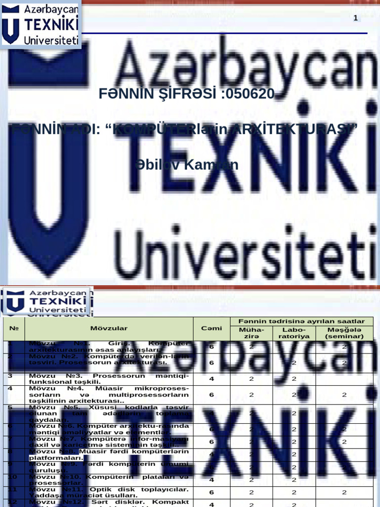 Muhazire 2 Arxitektura | PDF