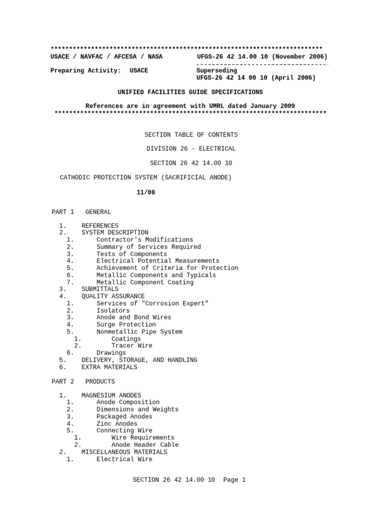 Cathodic Protection System Sacrificial Anode | PDF