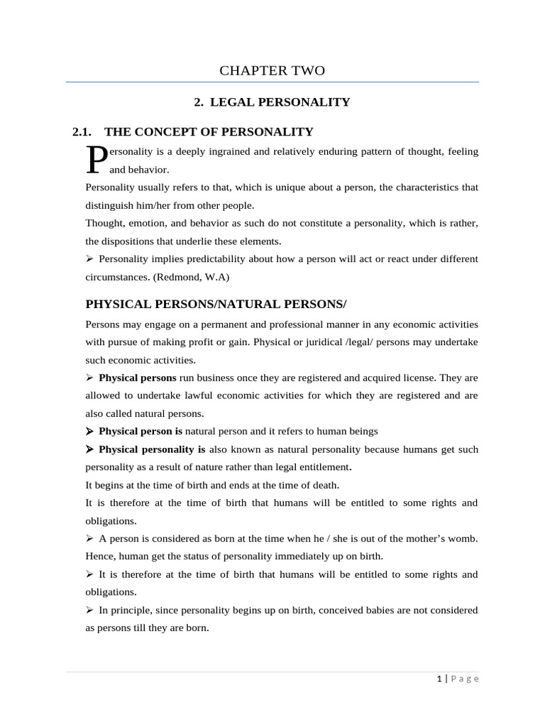 CHAPTER TWO Busness Law | PDF