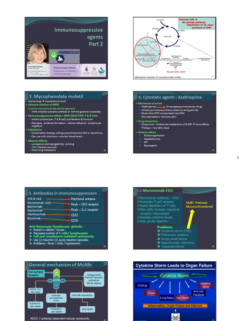 Lecture 5.3 Immunosuppressives Part2 | PDF Lecture 5.3 Immunosuppressives Part2 | PDF