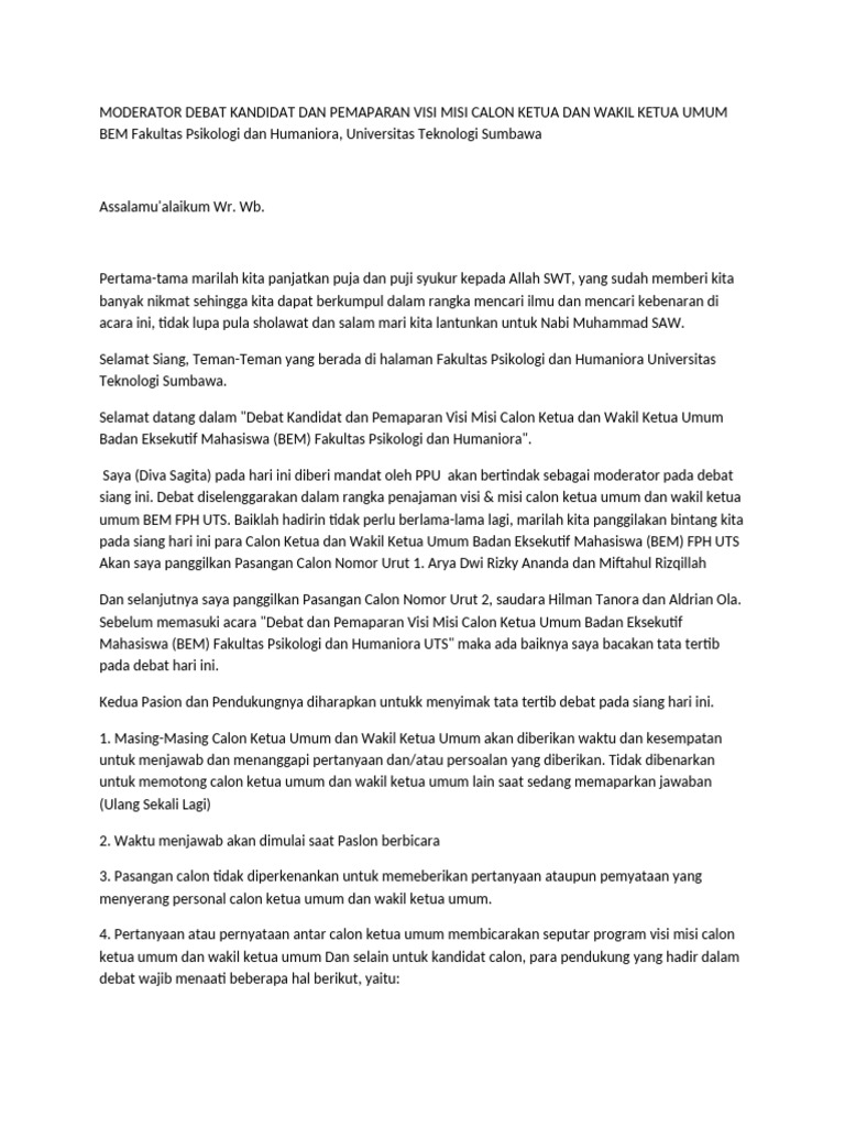 MODERATOR DEBAT-WPS Office | PDF