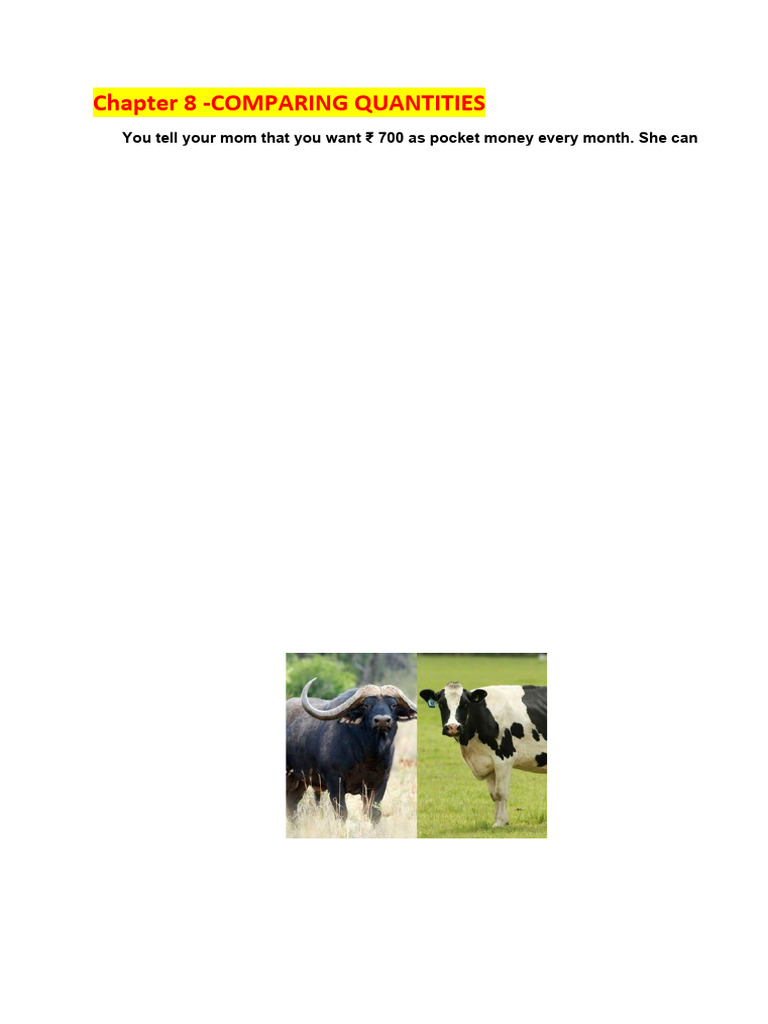 Comparing Quantities | PDF