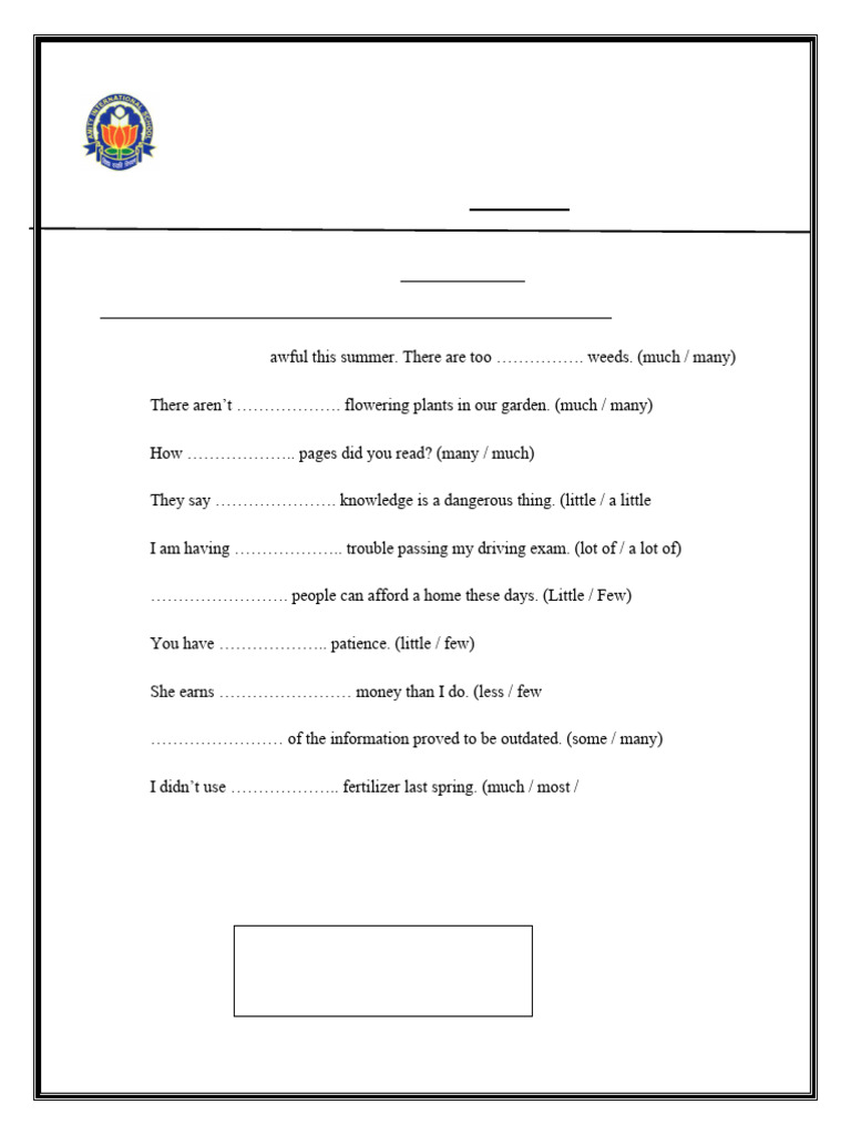 Determiners Worksheet Pdf