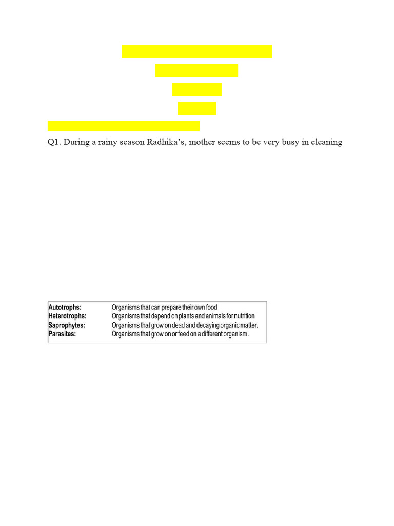 CBQ VII Science Ch-1 Nutrition in Plants | PDF