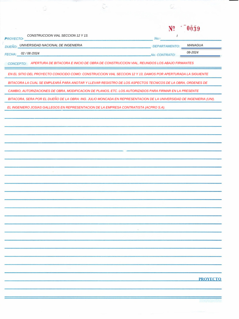 Hoja Bitácora | PDF