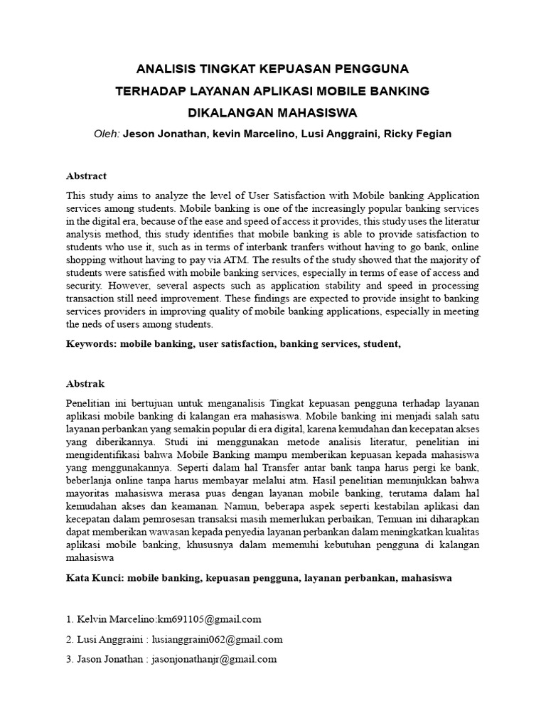Analisis Tingkat Kepuasan Pengguna | PDF