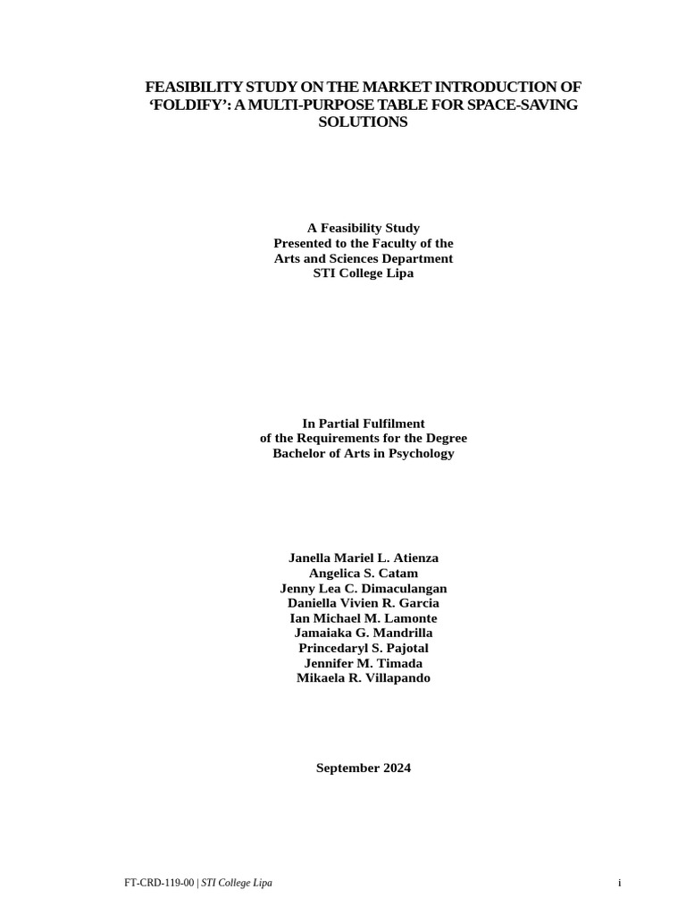 Chapter 1 - Feasib Word | PDF