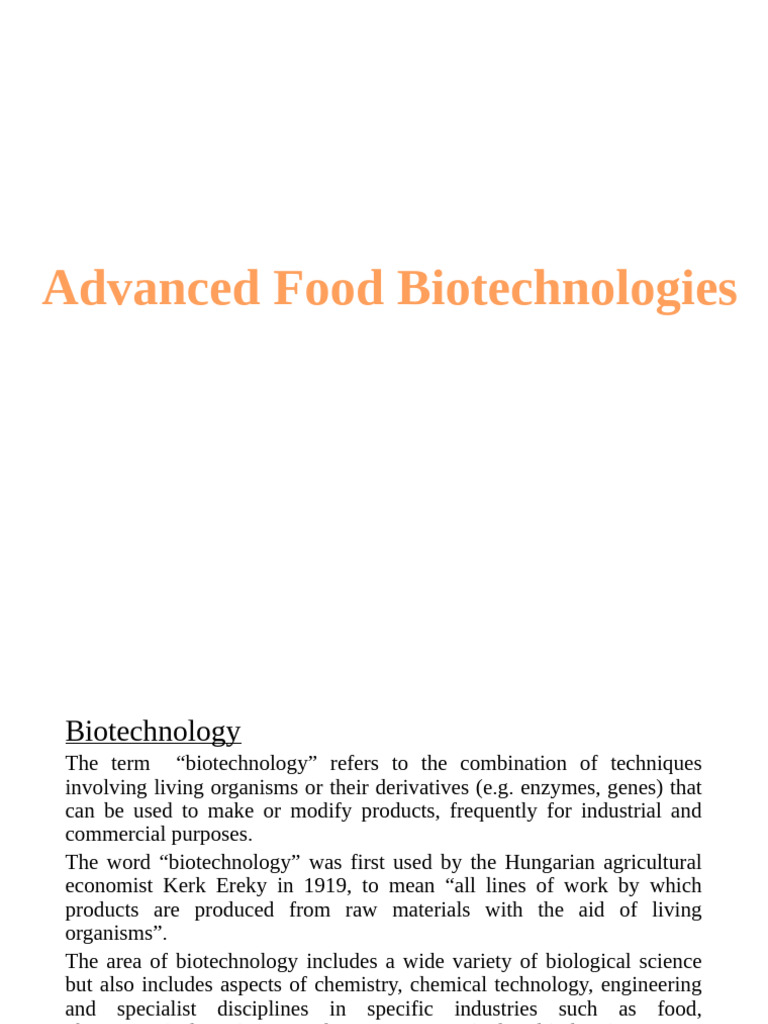Biotech 1 | PDF