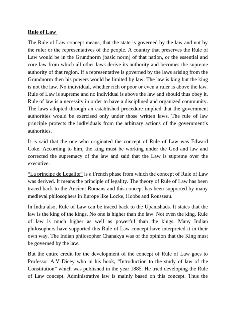 Rule of Law | PDF