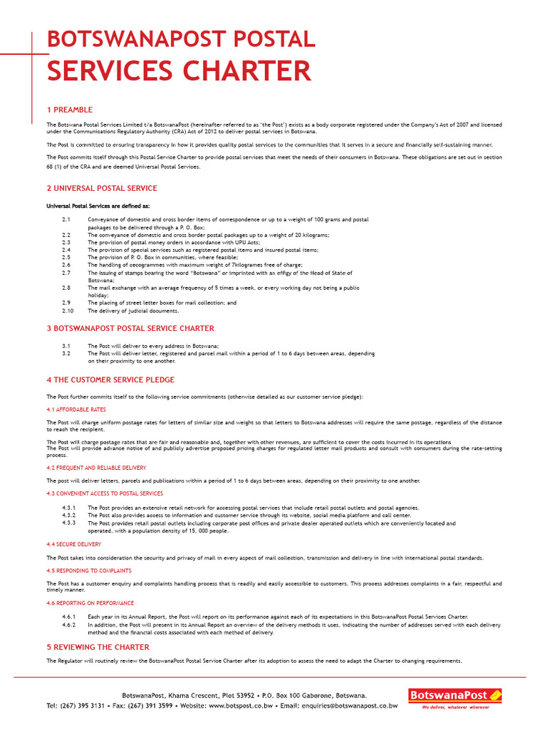 Service Charter | PDF