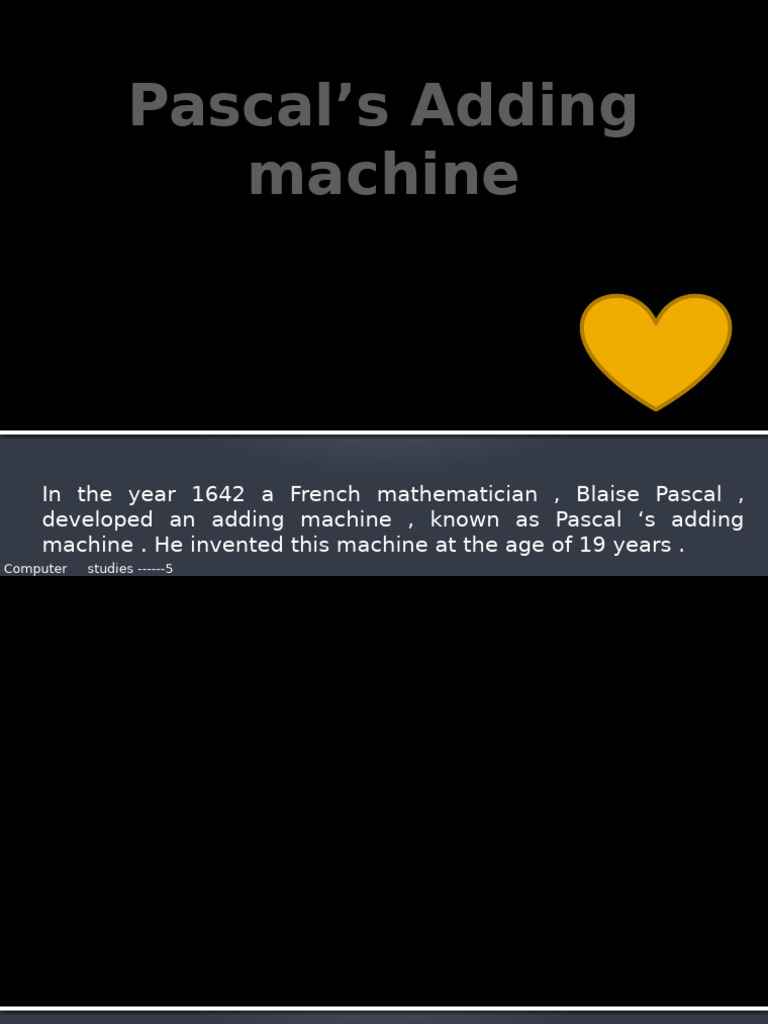 pascal's adding machine | PDF