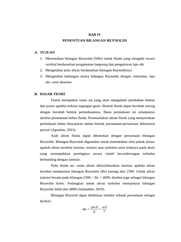 1 - Dasar Teori - Aliran Fluida | PDF