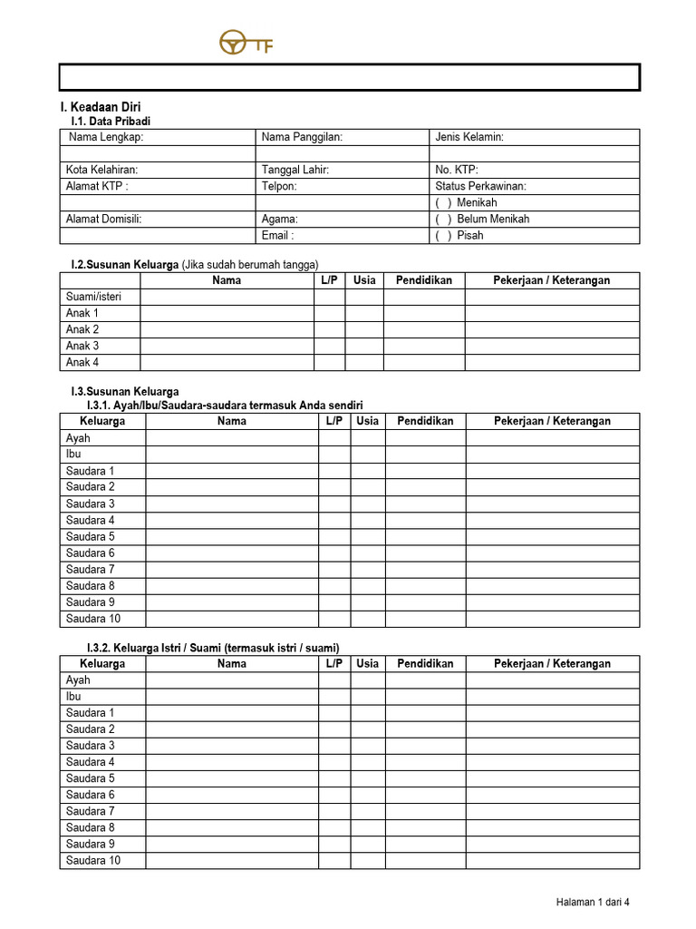 Formulir Wawancara PT. True Finance (Hal. 2) | PDF