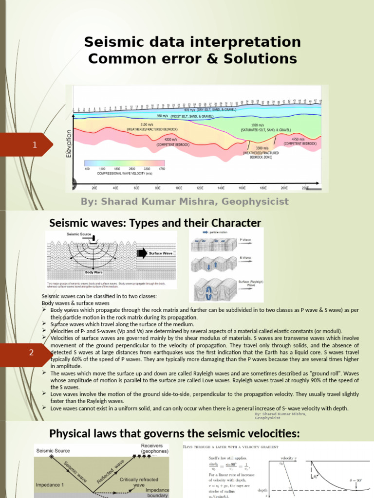 Seismic Data Interpretation, Common Error & Solution | PDF | Waves ...