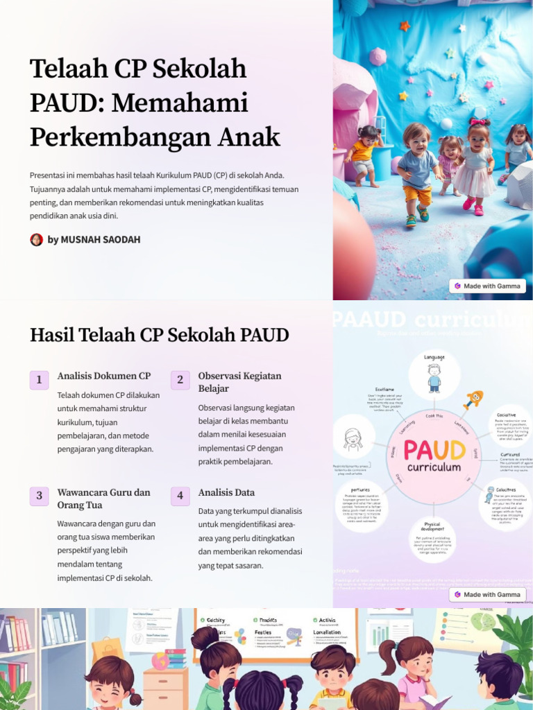 Telaah CP Sekolah PAUD Memahami Perkembangan Anak | PDF | Karier & Perkembangan