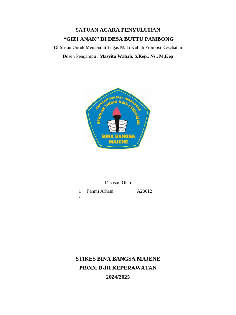 SAP - Promkes (Hidayat) | PDF