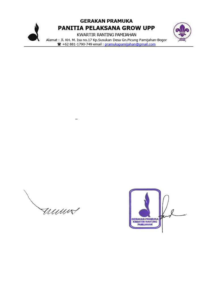 Surat Undangan Peserta Grow Upp | PDF