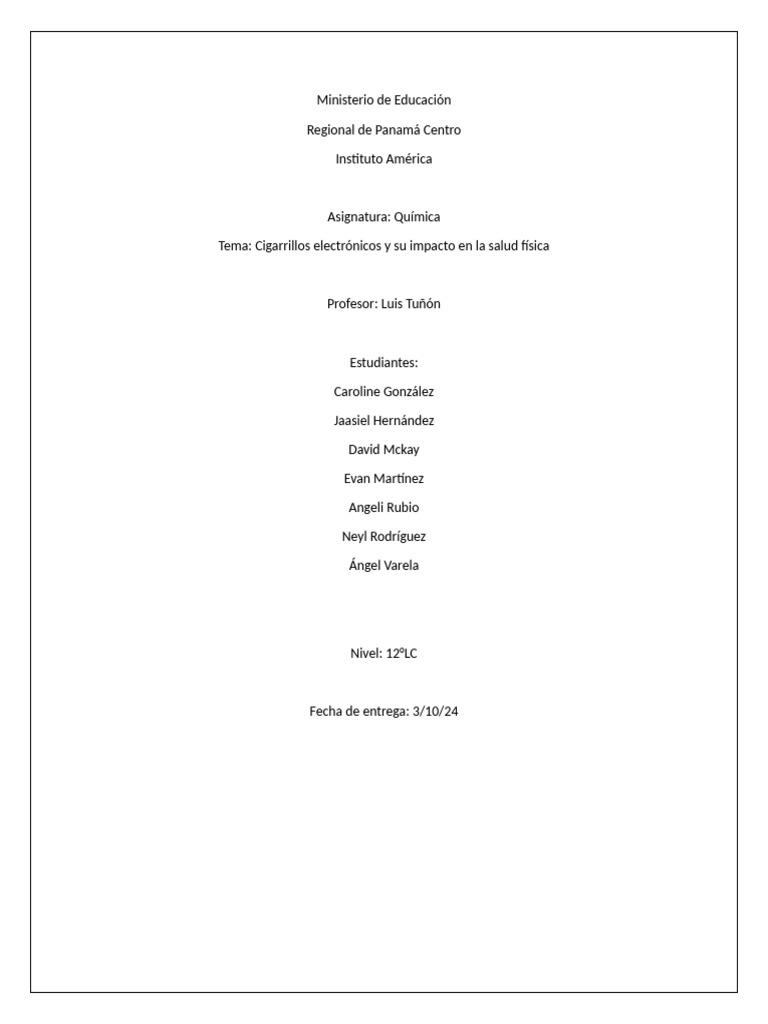 Quimica Vapes 2.0 | PDF