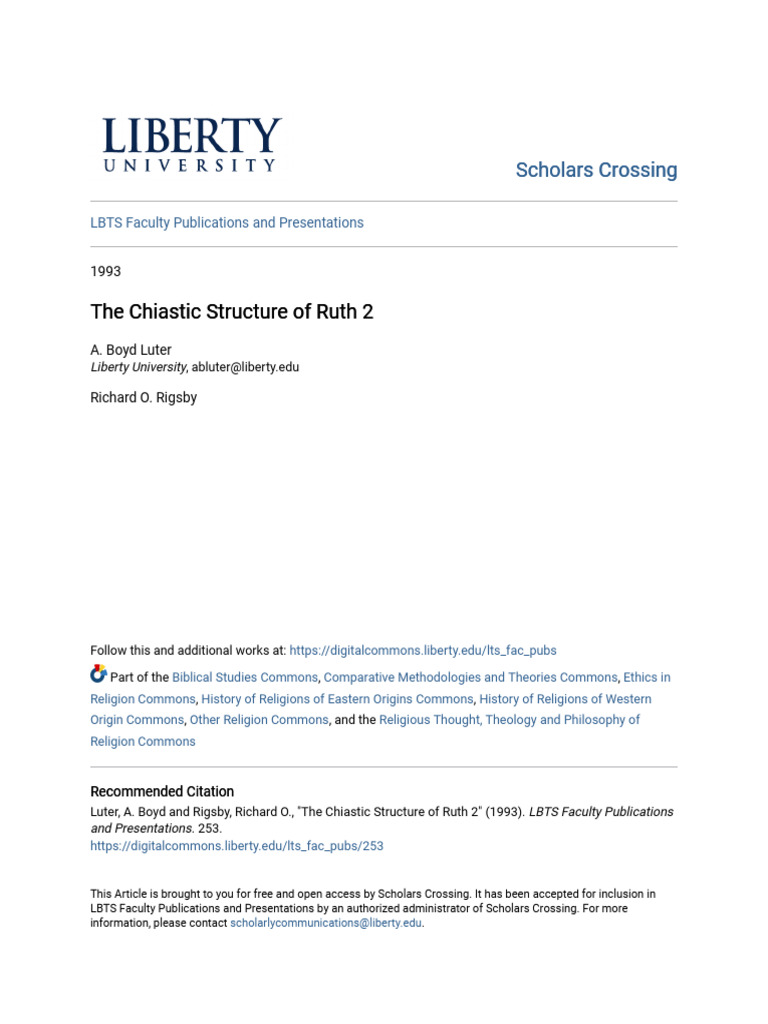 The Chiastic Structure of Ruth 2 | PDF