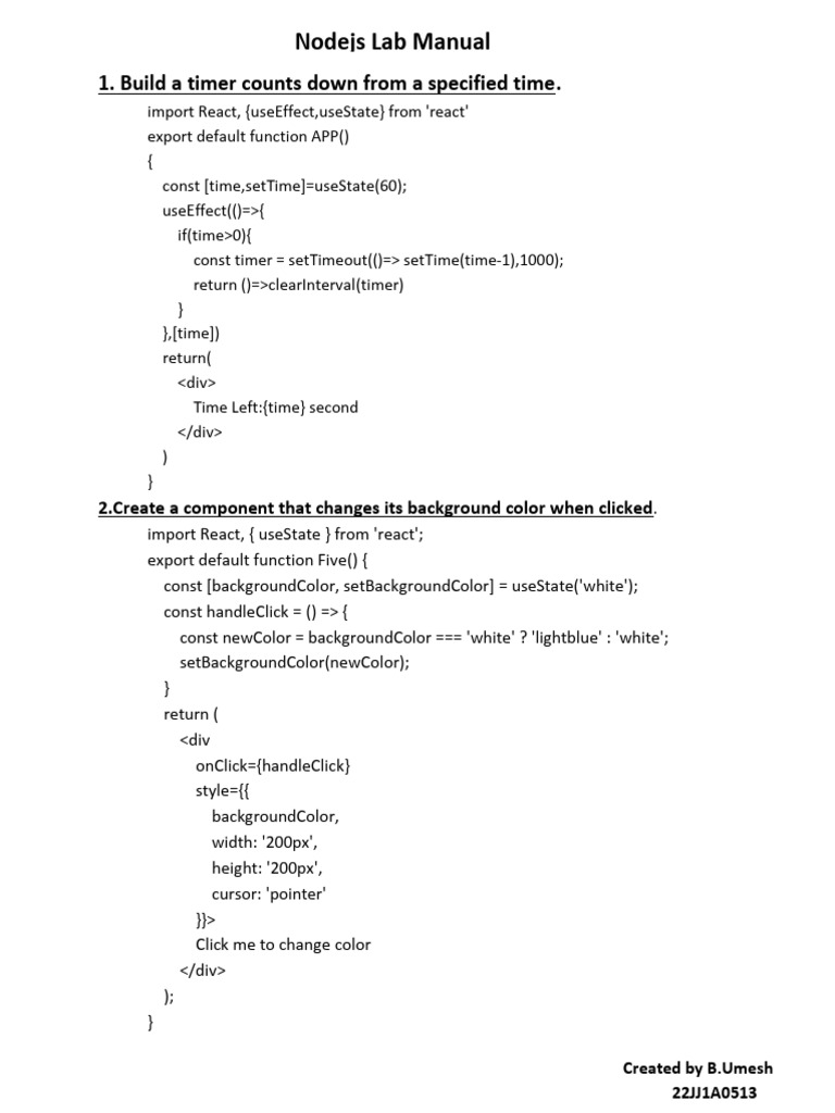 React Js Lesson | PDF